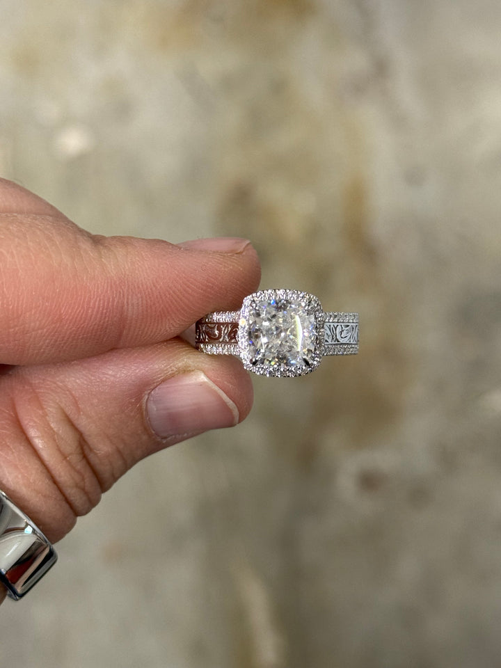 CATHEDRAL SOLID GOLD MOISSANITE ENGAGEMENT RINGS – Tines Ranch Co Jewellery